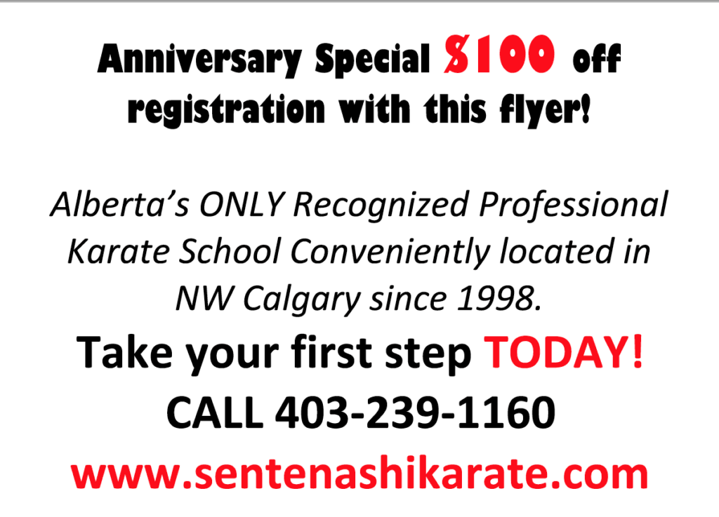 $100 Beginner Discount - Sentenashi Karate
